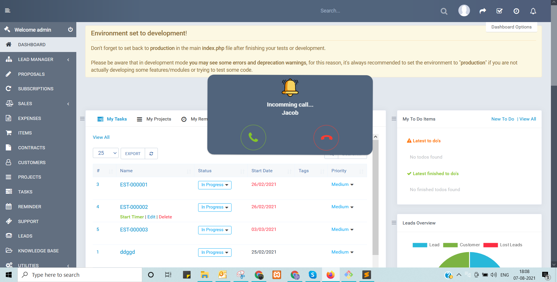 Lead Manager Module for Perfex CRM by zonvoir | CodeCanyon
